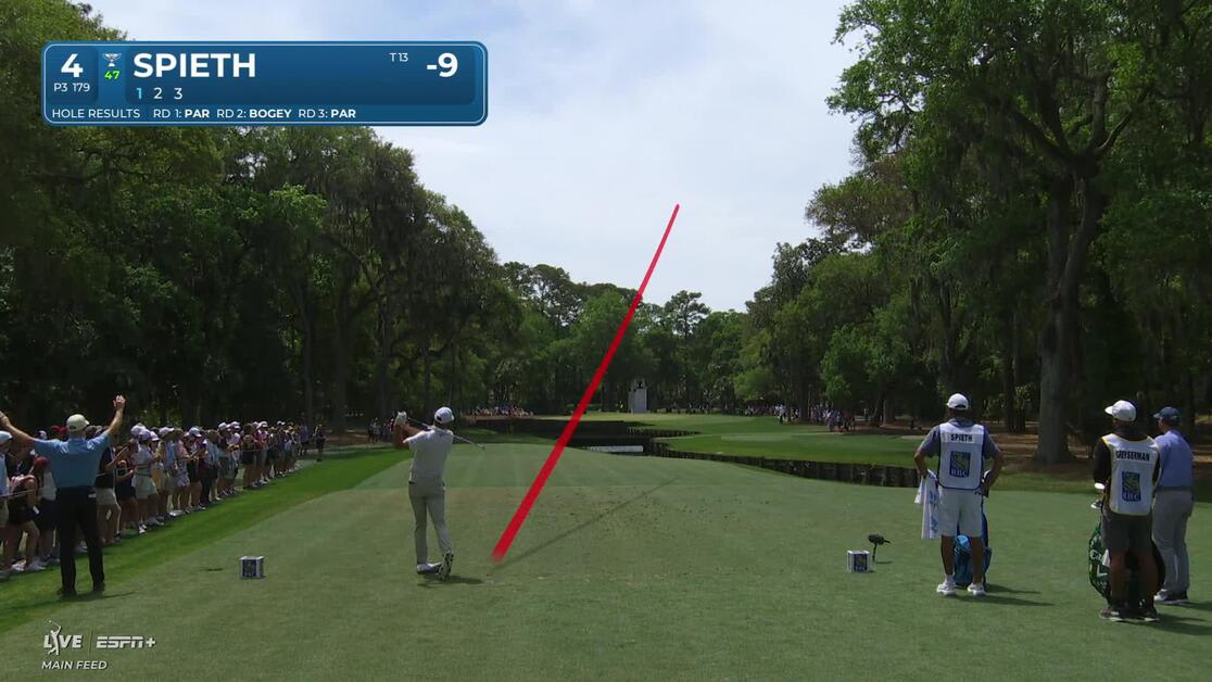 Jordan Spieth | Round 4 | 4th hole | Shot 1 | 2025 RBC Heritage