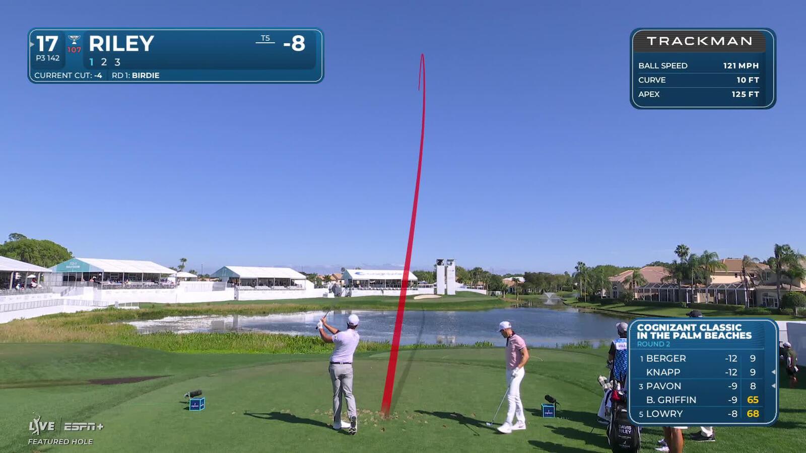 Davis Riley | Round 2 | 17th hole | Shot 1 | 2025 Cognizant Classic