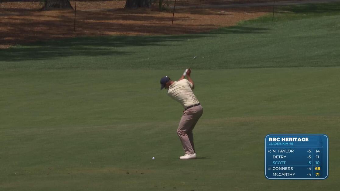 Adam Scott | Round 4 | 11th hole | Shot 2 | 2025 RBC Heritage