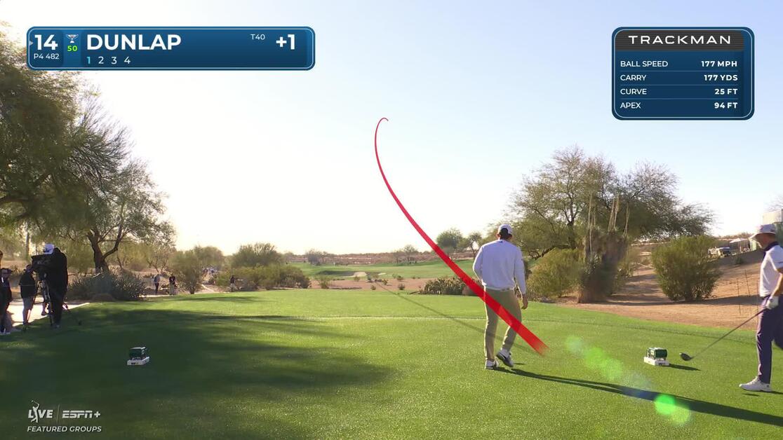 Nick Dunlap | Round 1 | 14th hole | Shot 1 | 2025 WM Phoenix Open
