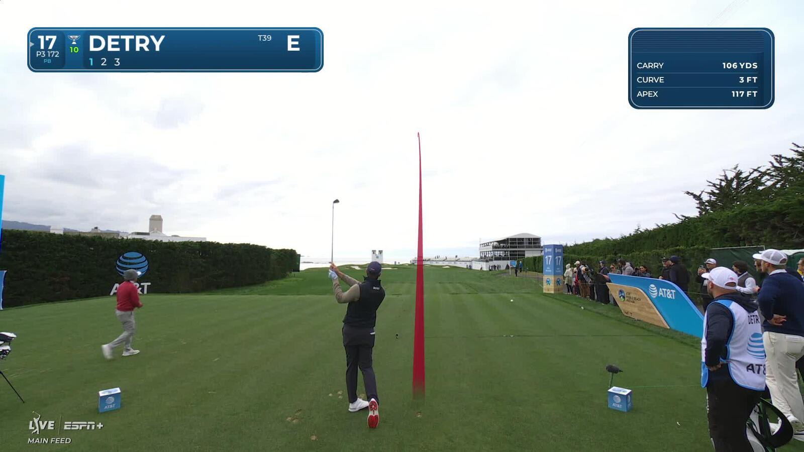 Thomas Detry | Round 1 | 17th hole | Shot 1 | 2025 AT&T Pebble Beach