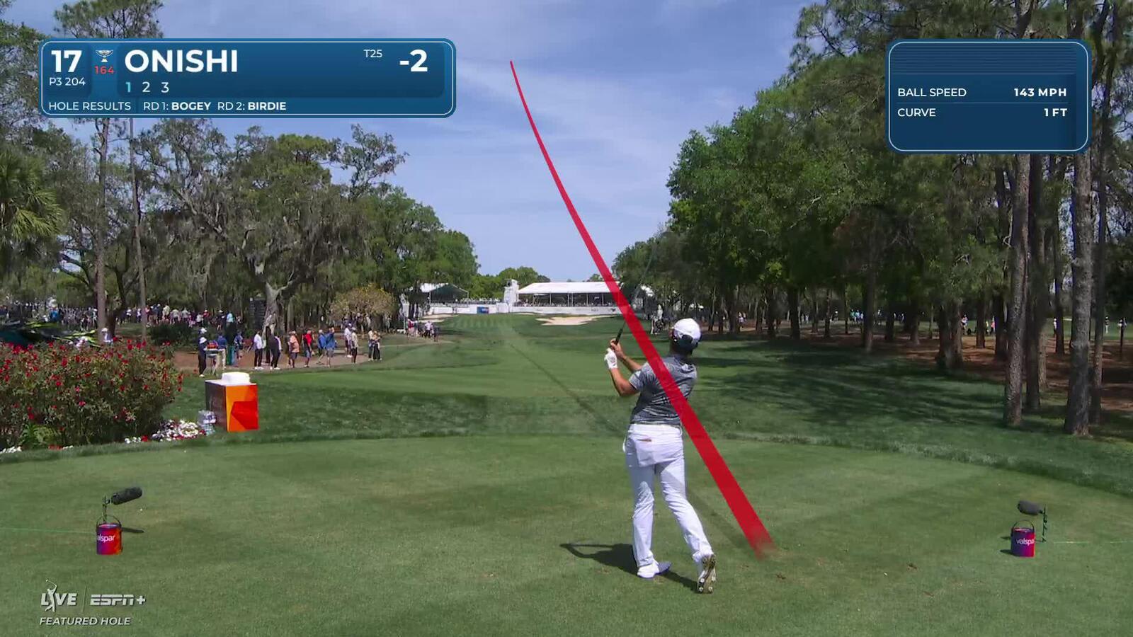 Kaito Onishi | Round 3 | 17th hole | Shot 1 | 2025 Valspar