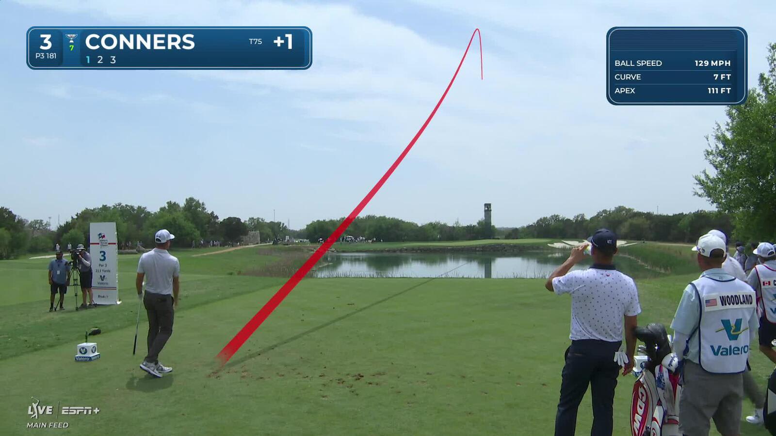 Corey Conners | Round 1 | 3rd hole | Shot 1 | 2025 Valero
