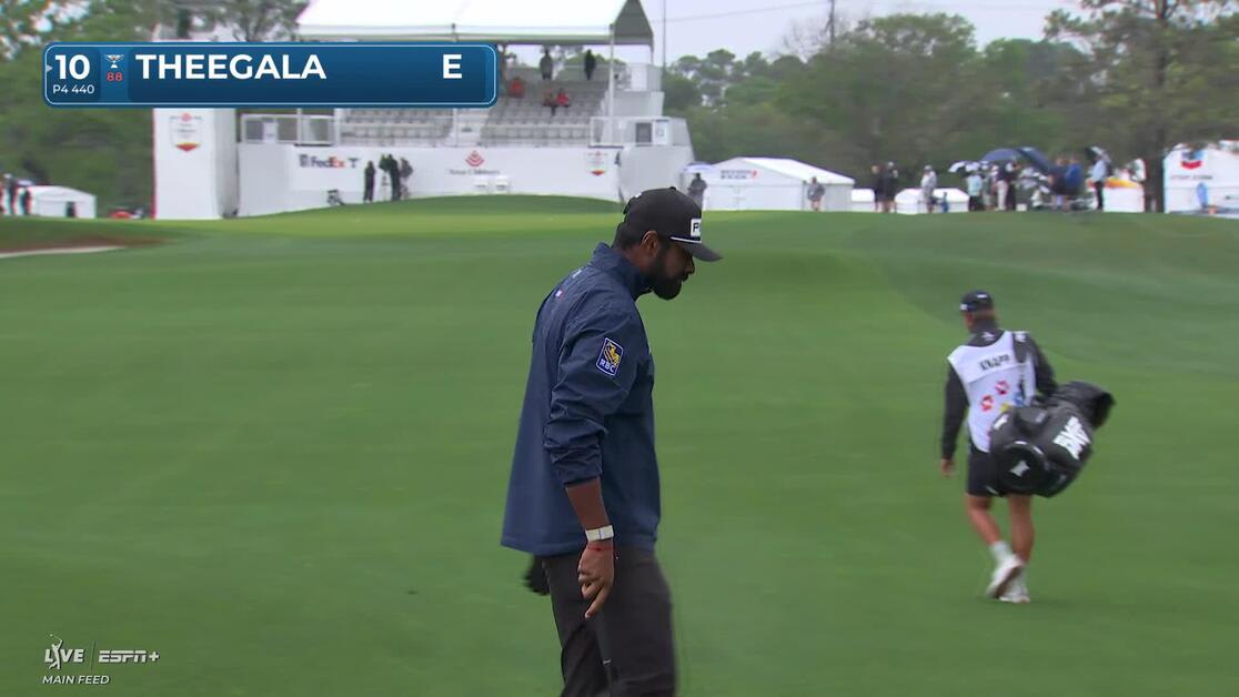 Sahith Theegala | Round 1 | 10th hole | Shot 2 | 2025 Houston Open