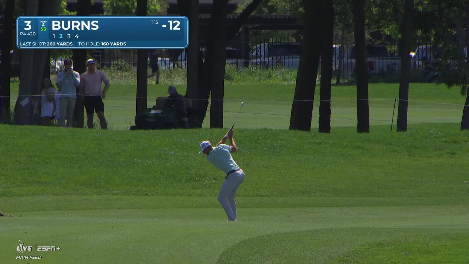Sam Burns | Round 4 | 3rd hole | Shot 2 | 2025 THE CJ CUP