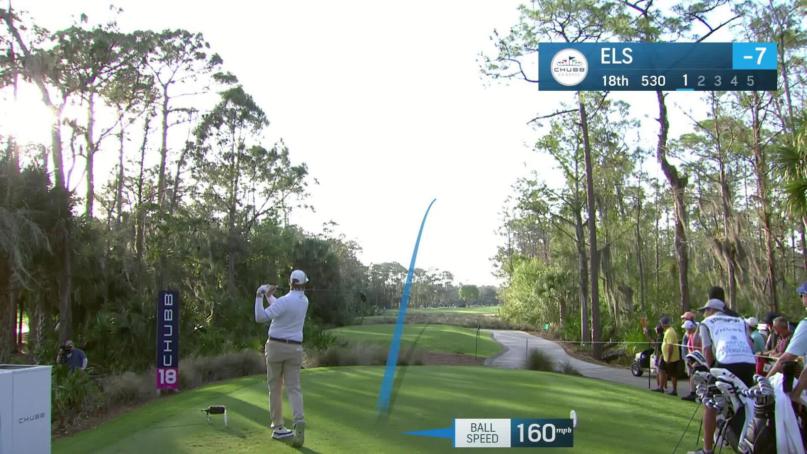 Ernie Els | Round 3 | 18th hole | Shot 1 | 2025 Chubb Classic