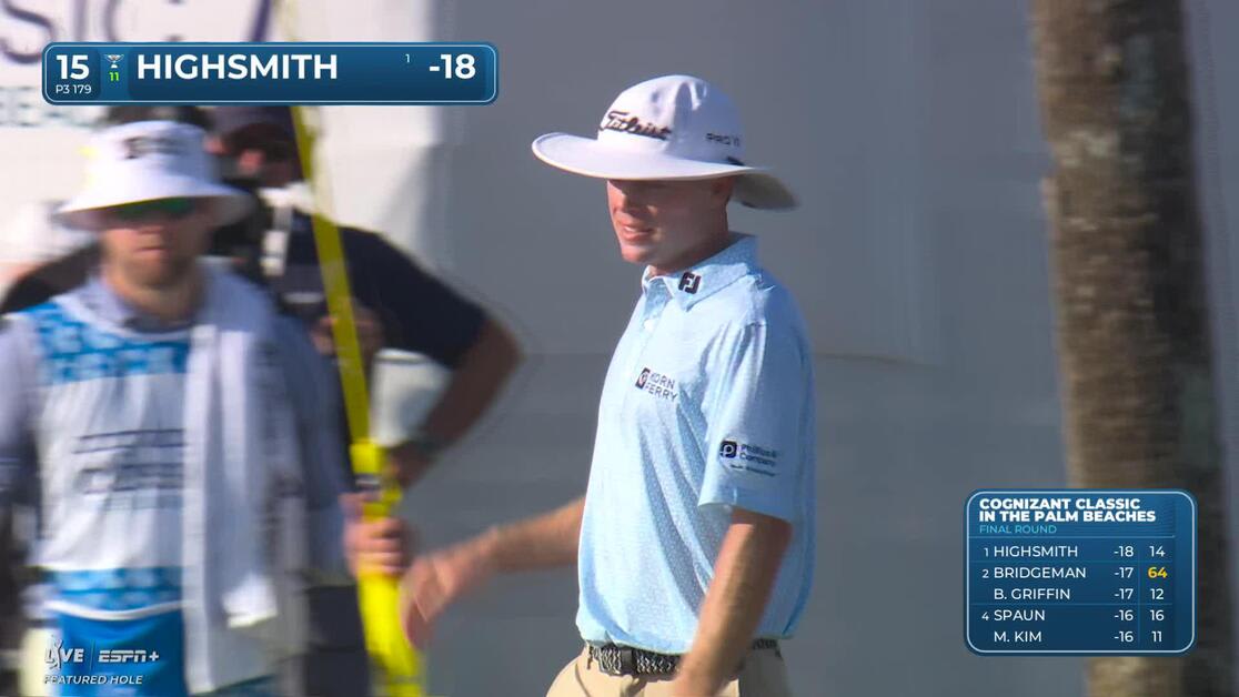 Joe Highsmith | Round 4 | 15th hole | Shot 3 | 2025 Cognizant Classic