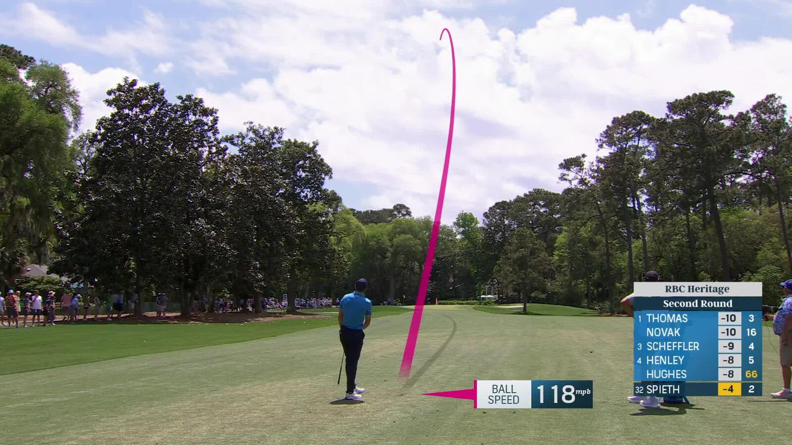 Jordan Spieth | Round 2 | 3rd hole | Shot 2 | 2025 RBC Heritage