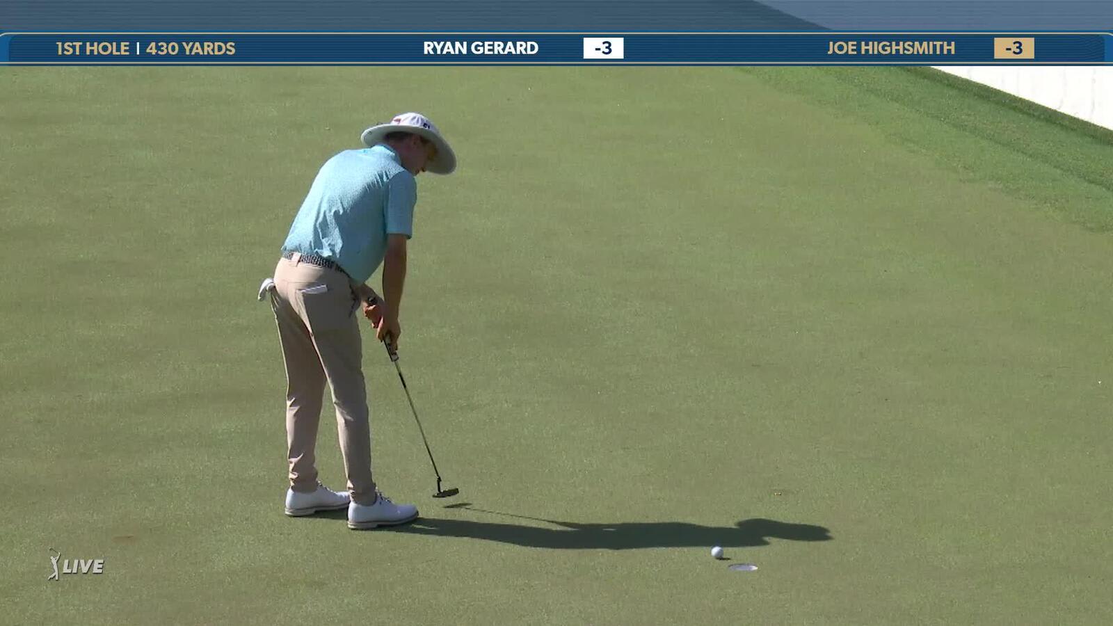 Joe Highsmith | Round 3 | 1st hole | Shot 5 | 2025 THE PLAYERS