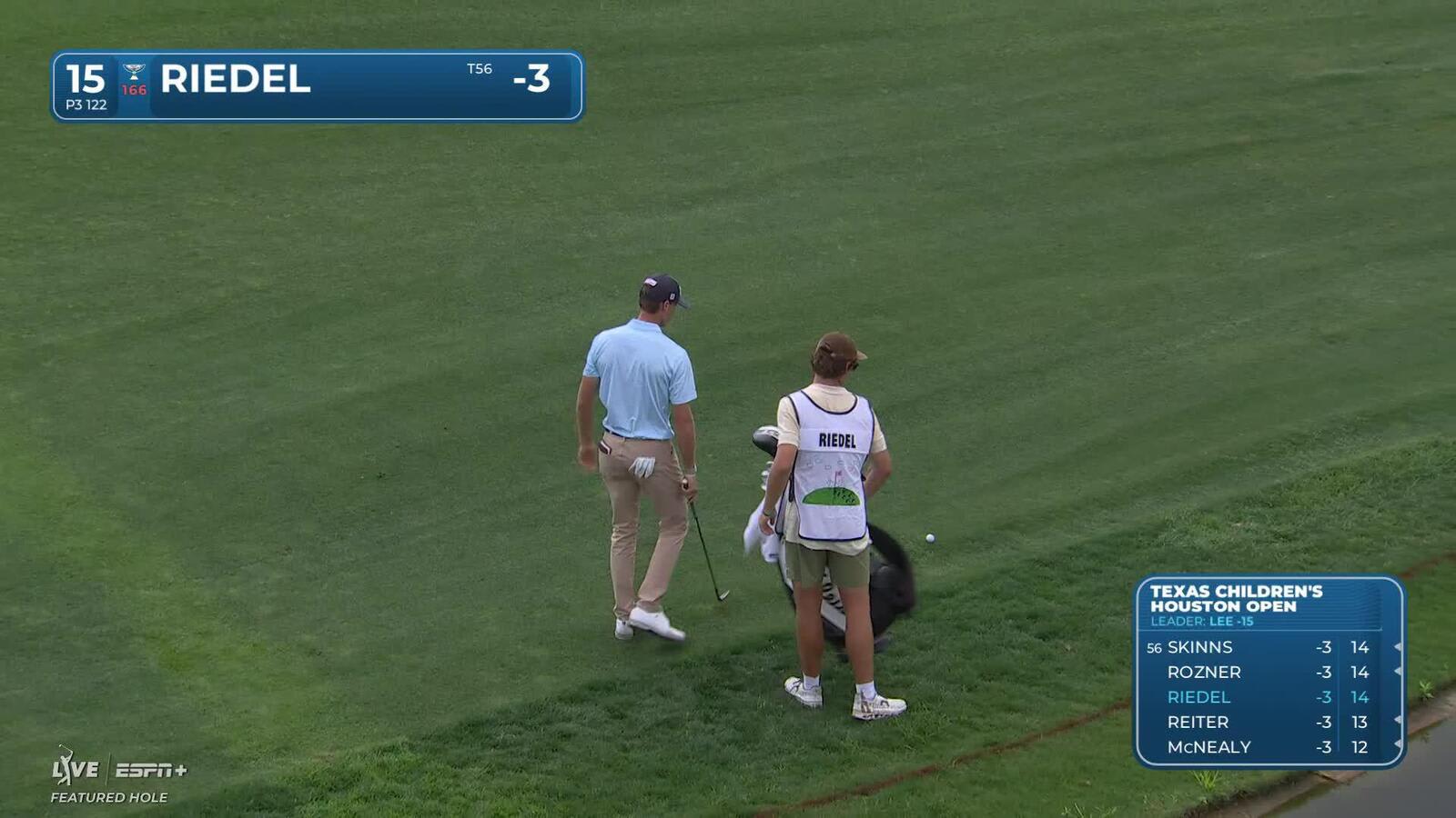 Matthew Riedel | Round 3 | 15th hole | Shot 2 | 2025 Houston Open
