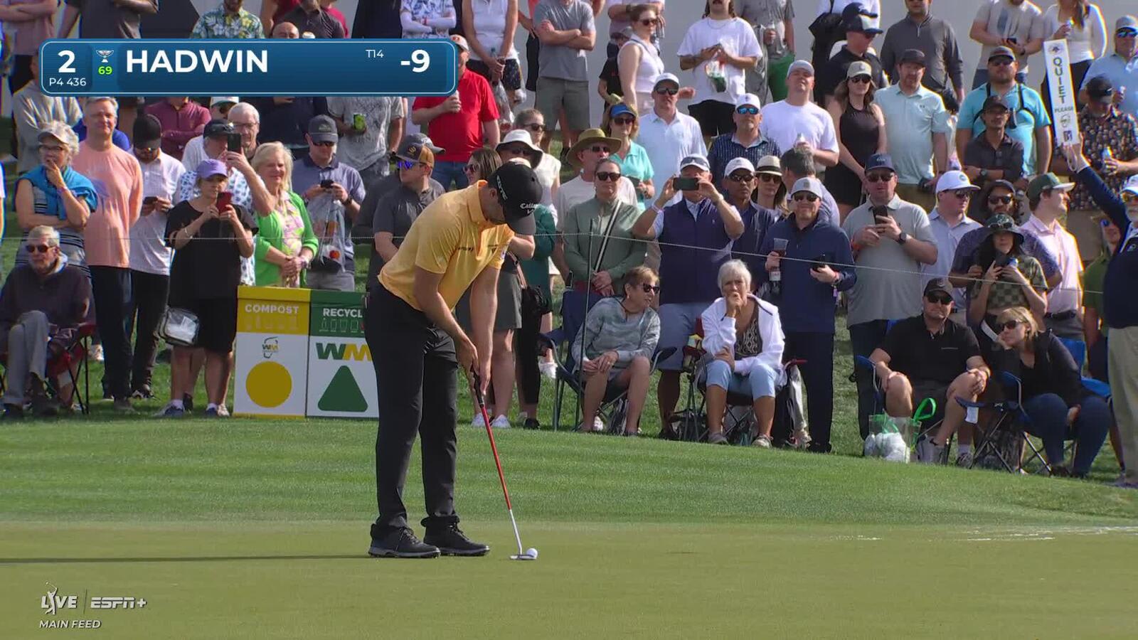 Adam Hadwin | Round 4 | 2nd hole | Shot 4 | 2025 WM Phoenix Open