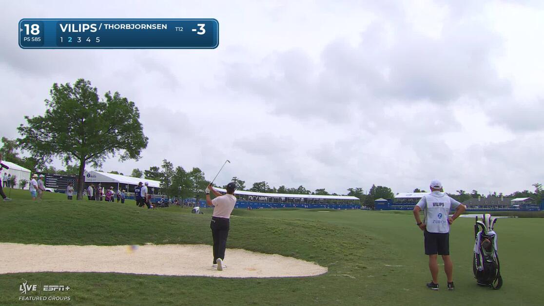 Karl Vilips | Round 1 | 18th hole | Shot 2 | 2025 Zurich Classic