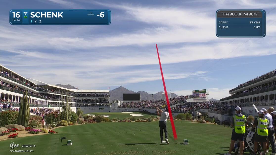 Adam Schenk | Round 2 | 16th hole | Shot 2 | 2025 WM Phoenix Open