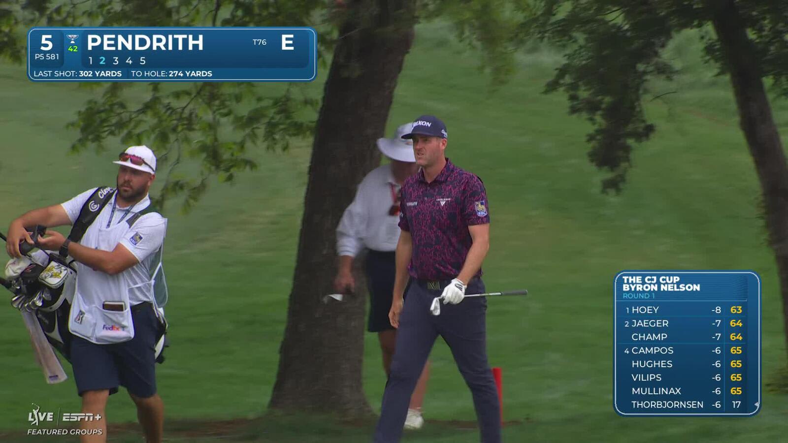 Taylor Pendrith | Round 1 | 5th hole | Shot 2 | 2025 THE CJ CUP