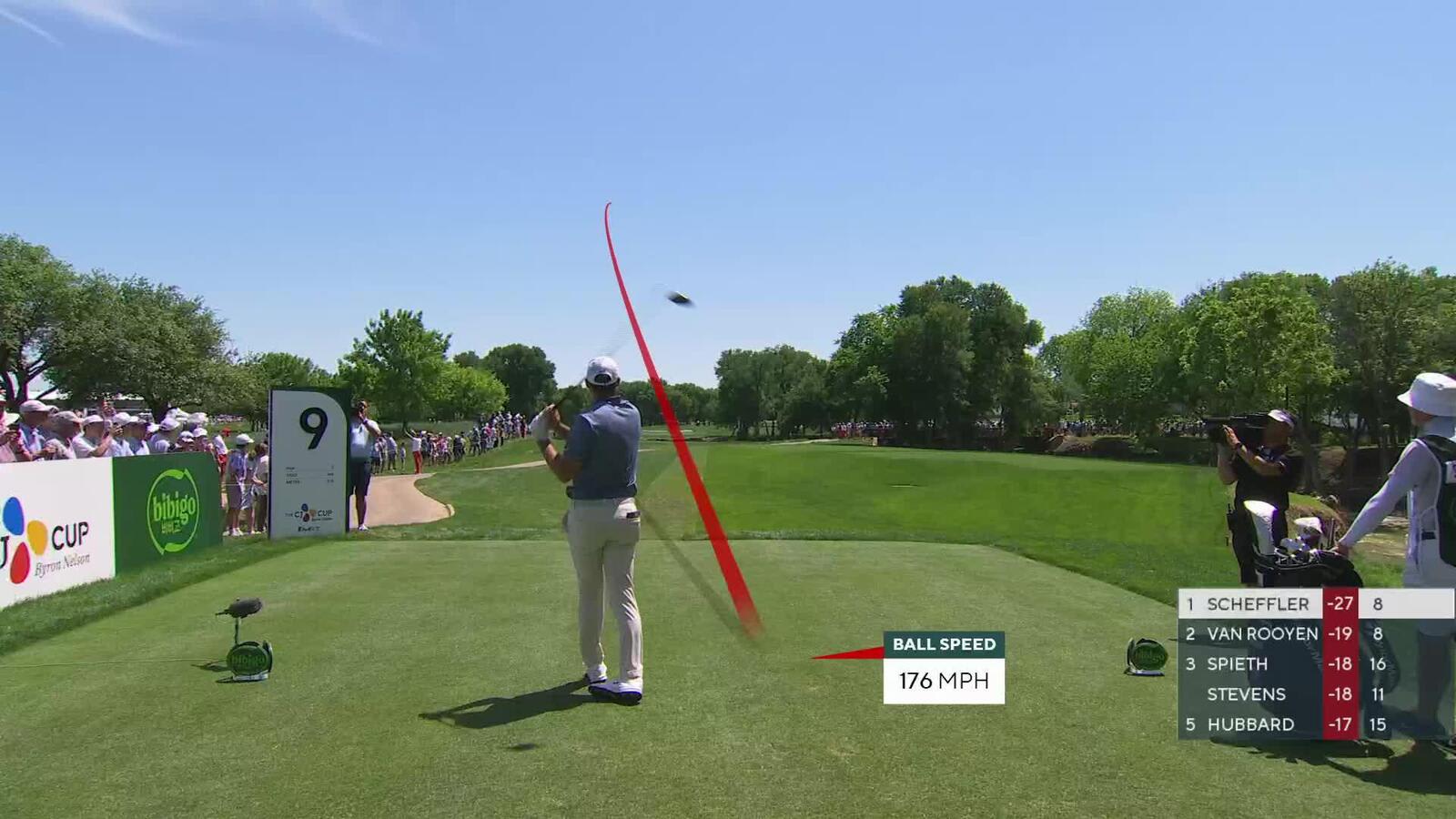 Scottie Scheffler | Round 4 | 9th hole | Shot 1 | 2025 THE CJ CUP