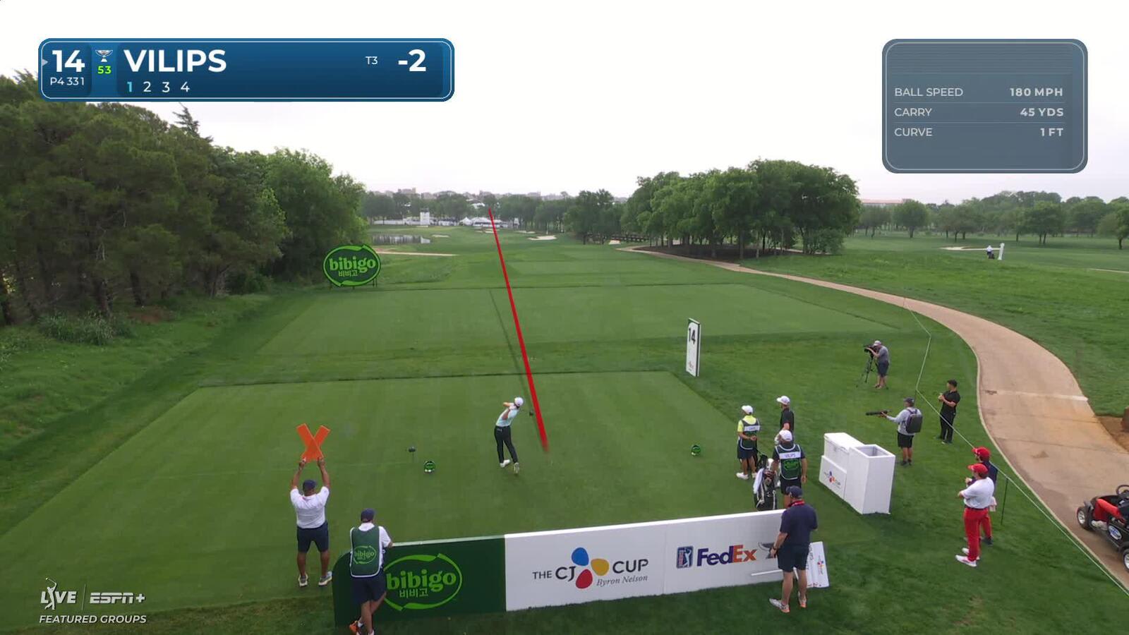 Karl Vilips | Round 1 | 14th hole | Shot 1 | 2025 THE CJ CUP