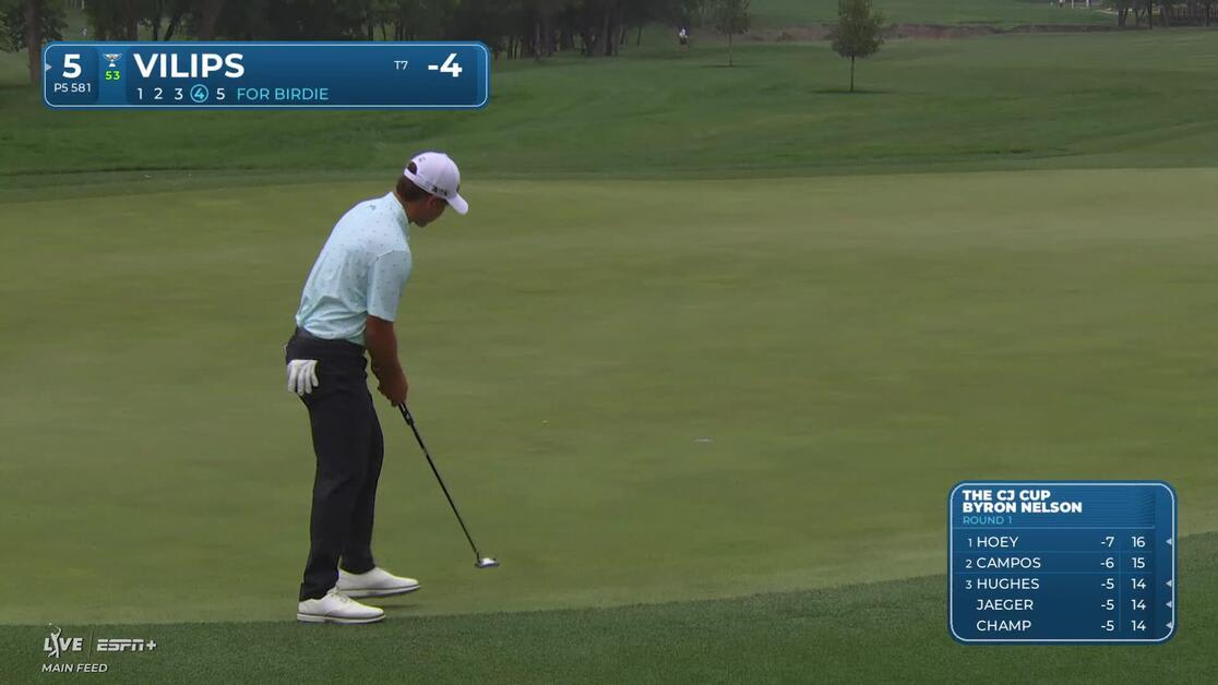 Karl Vilips | Round 1 | 5th hole | Shot 4 | 2025 THE CJ CUP