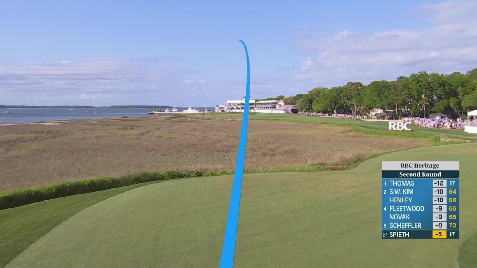 Jordan Spieth | Round 2 | 18th hole | Shot 1 | 2025 RBC Heritage