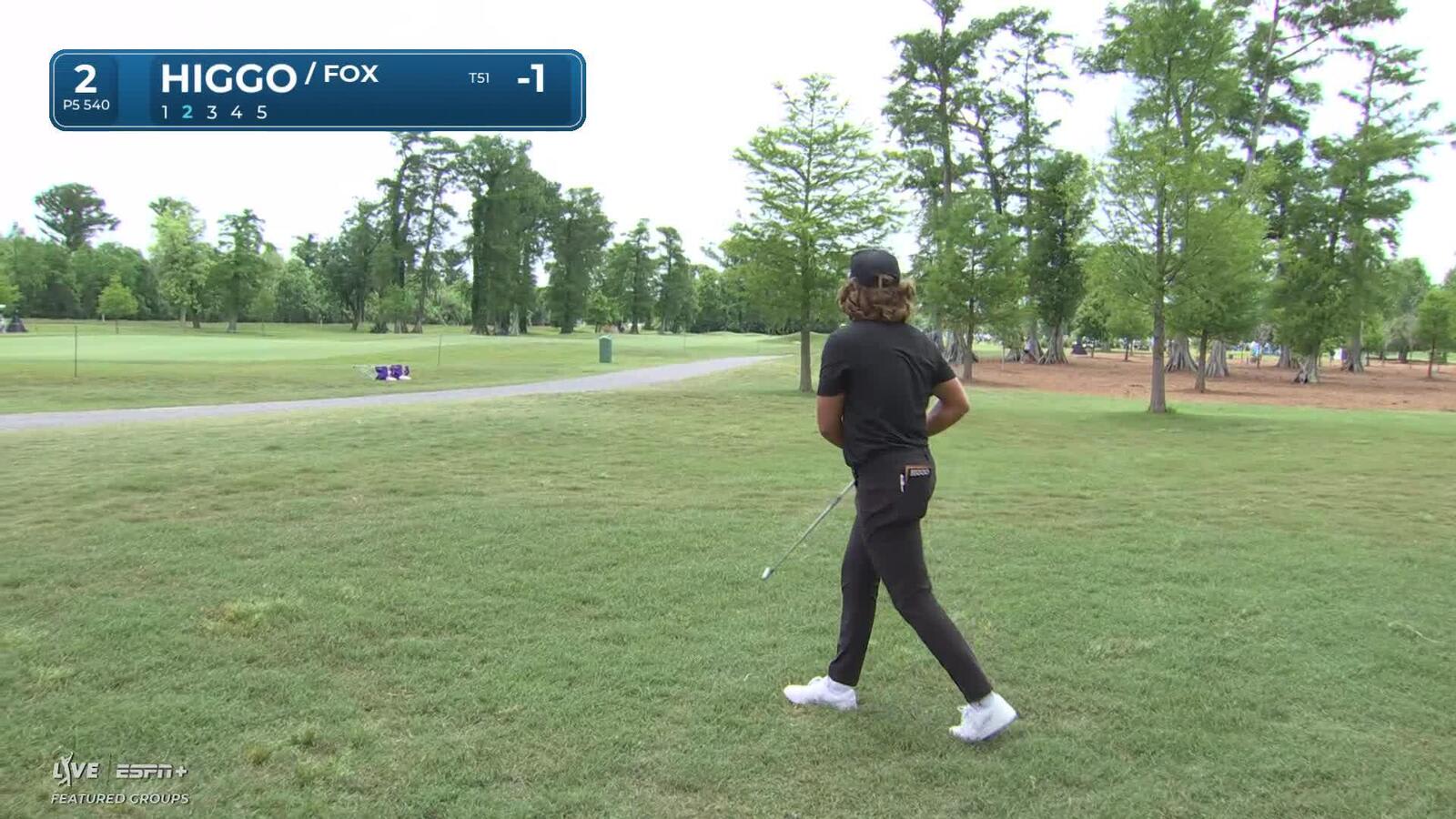 Garrick Higgo | Round 1 | 2nd hole | Shot 2 | 2025 Zurich Classic