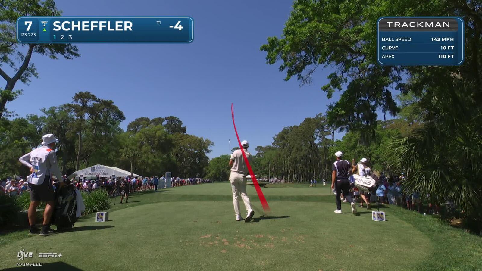 Scottie Scheffler | Round 1 | 7th hole | Shot 1 | 2025 RBC Heritage