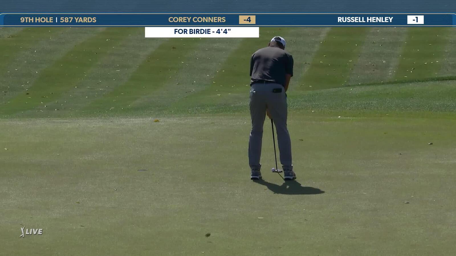 Corey Conners | Round 3 | 9th hole | Shot 4 | 2025 THE PLAYERS