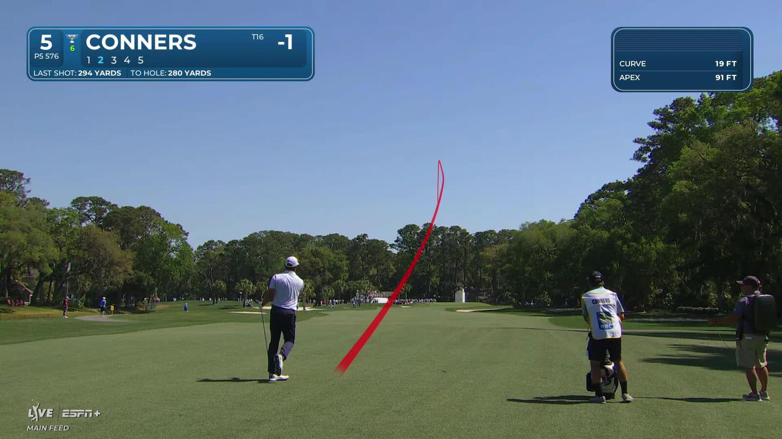 Corey Conners | Round 1 | 5th hole | Shot 2 | 2025 RBC Heritage