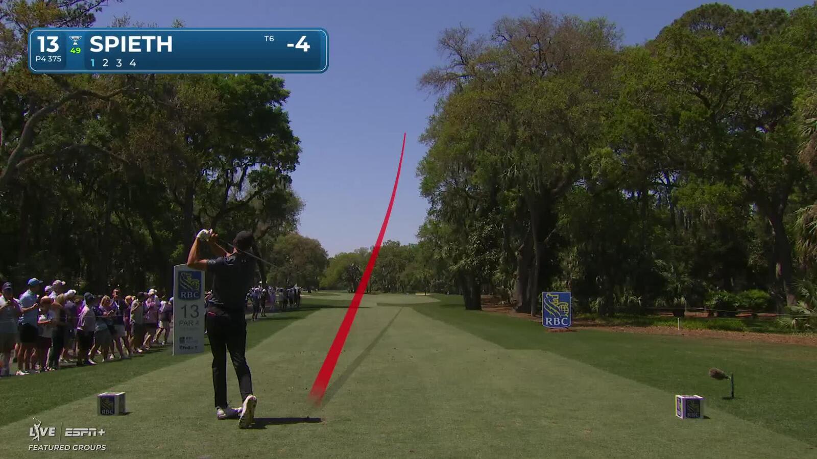 Jordan Spieth | Round 1 | 13th hole | Shot 1 | 2025 RBC Heritage