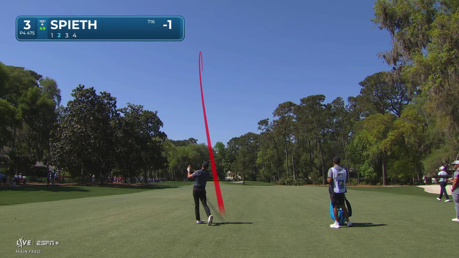 Jordan Spieth | Round 1 | 3rd hole | Shot 2 | 2025 RBC Heritage