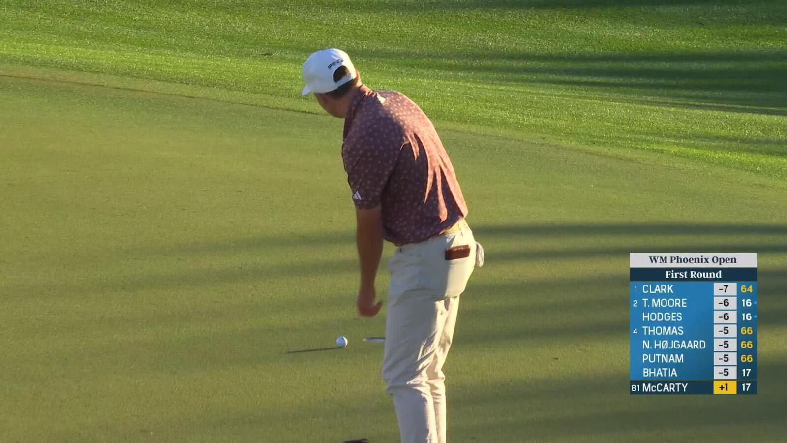 Matt McCarty | Round 1 | 18th hole | Shot 4 | 2025 WM Phoenix Open