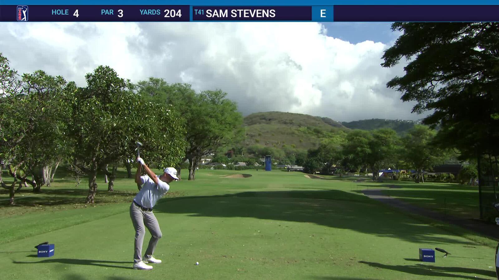Sam Stevens | Round 1 | 4th hole | Shot 1 | 2025 Sony Open