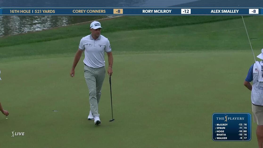 Corey Conners | Round 4 | 16th hole | Shot 4 | 2025 THE PLAYERS