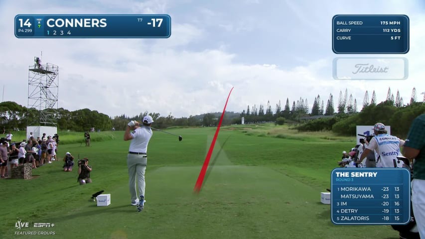 Corey Conners | Round 3 | 8th hole | Shot 1 | 2025 The Sentry