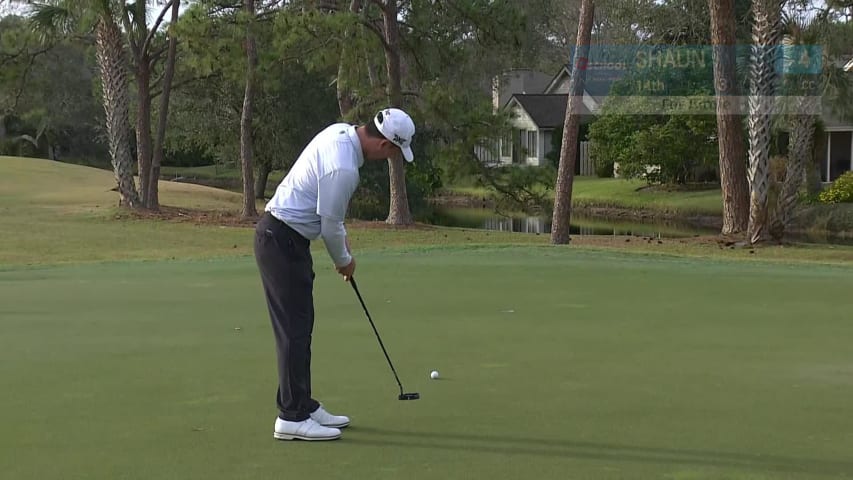 Corey Shaun | Round 3 | 18th hole | Shot 3 | 2024 PGA TOUR Q-School