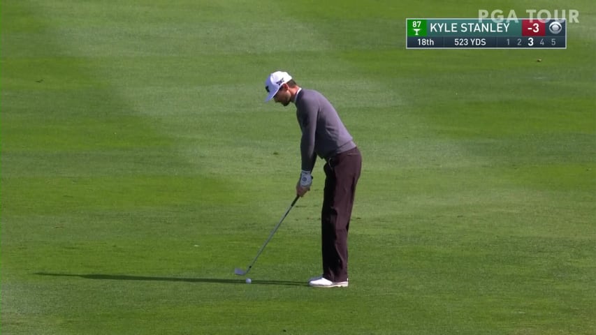 Kyle Stanley | 2021 AT&T Pebble Beach | Round 3 | 1st hole | Shot 4