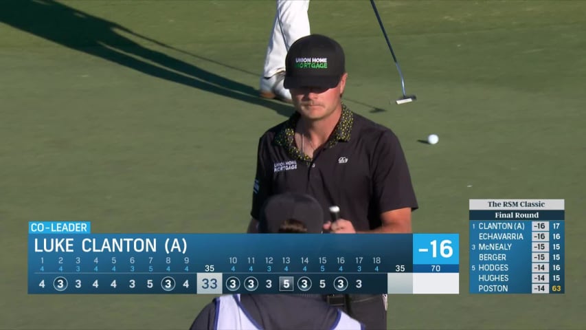 Luke Clanton | Round 4 | 3rd hole | Shot 3 | 2024 The RSM Classic
