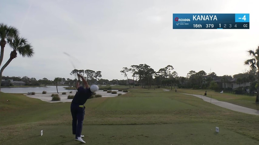 Takumi Kanaya | Round 3 | 16th hole | Shot 3 | 2024 PGA TOUR Q-School
