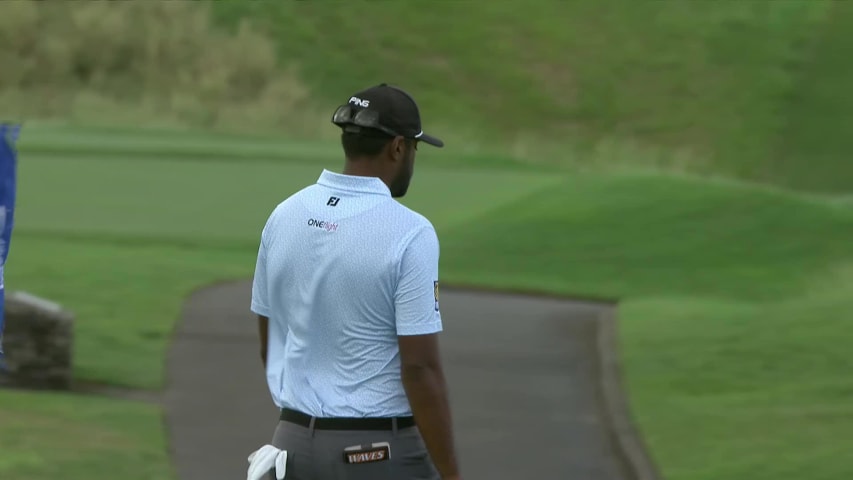 Sahith Theegala | Round 1 | 17th hole | Shot 3 | 2025 Sentry