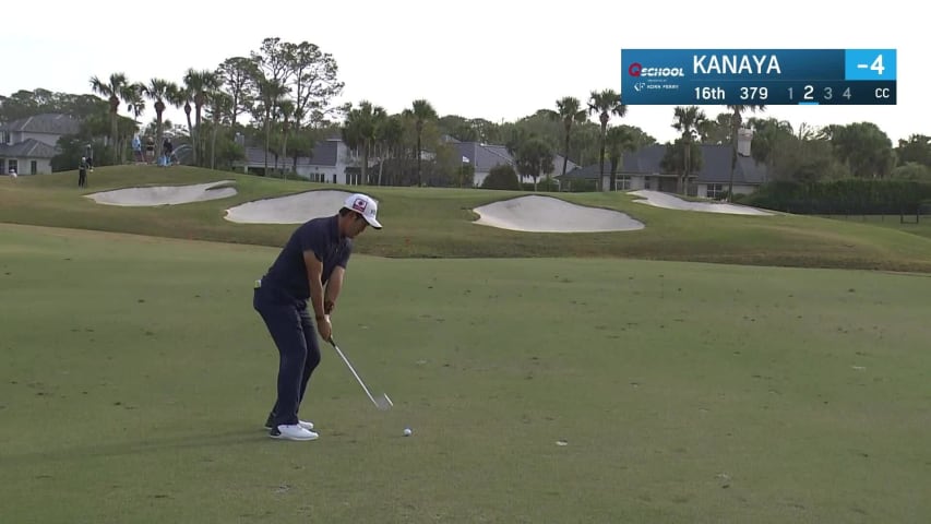 Takumi Kanaya | Round 3 | 16th hole | Shot 3 | 2024 PGA TOUR Q-School