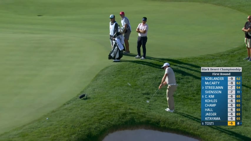 Patrick Cantlay chips it close to set up birdie at RBC Heritage