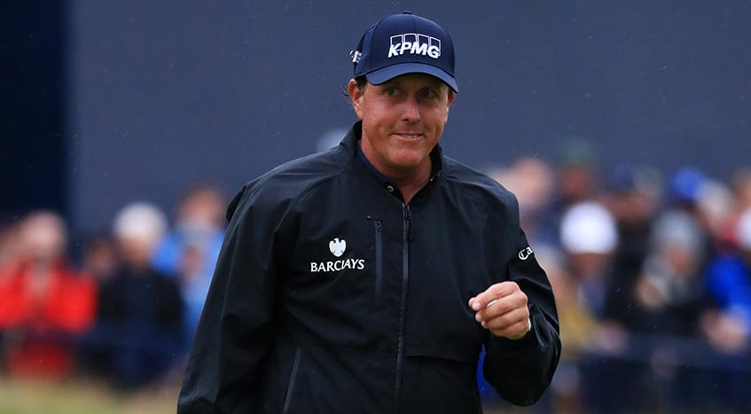 Mickelson leads by one midway through Open Championship - PGA TOUR