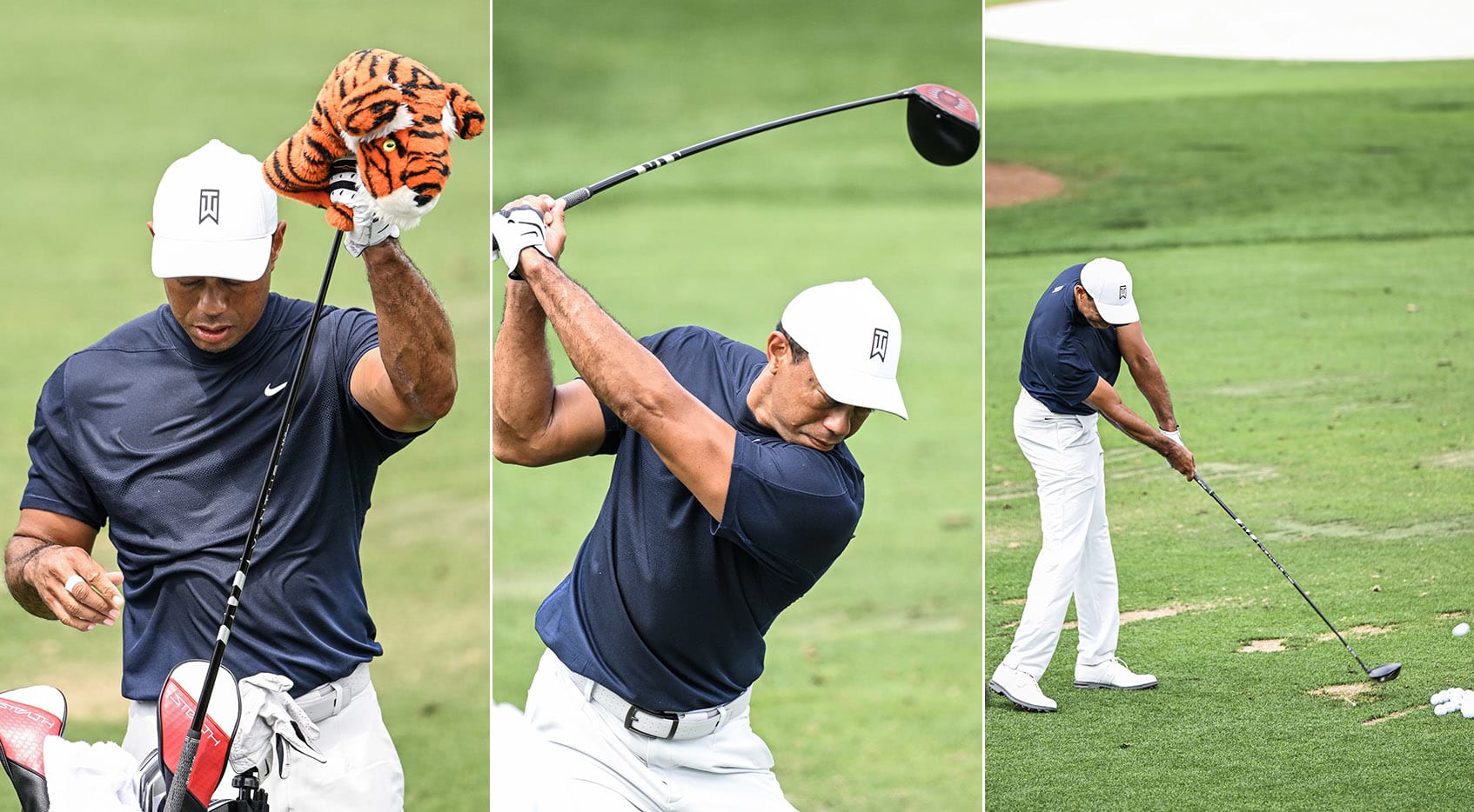 Tiger Woods' warm-up routine at the Masters - PGA TOUR