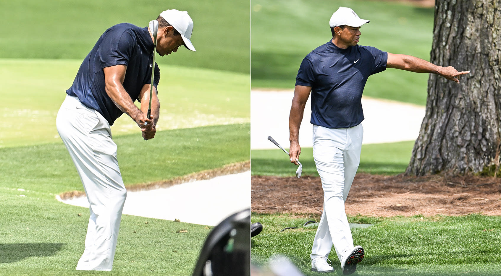 Tiger Woods' warm-up routine at the Masters - PGA TOUR