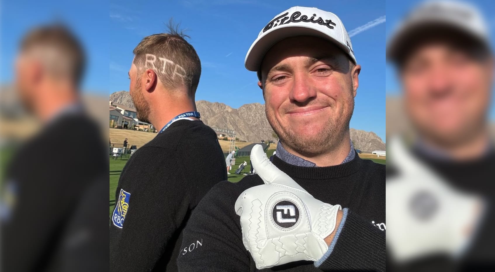 Sam Burns loses bet to Justin Thomas, shaves Alabama's 'RTR' on head ...