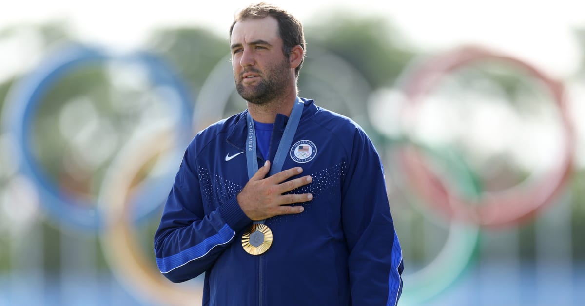 Scottie Scheffler wins Olympic gold in star-spangled family celebration ...