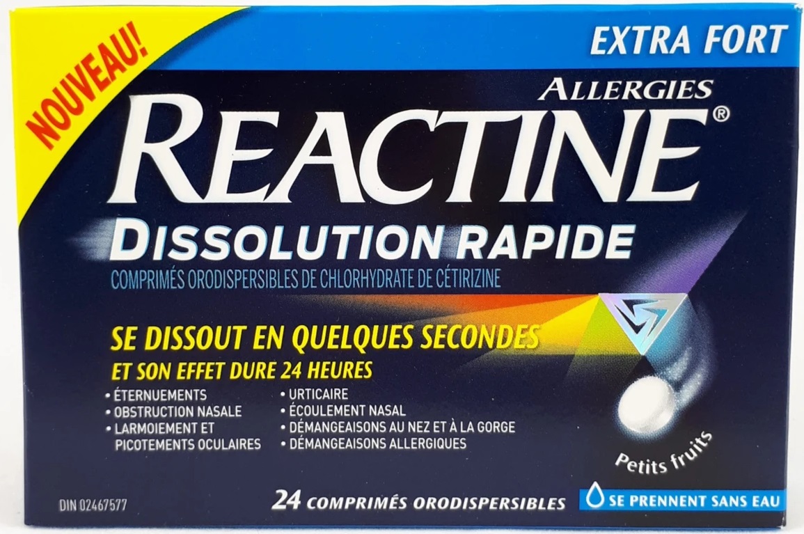 REACTINE DISSOLUTION RAPIDE