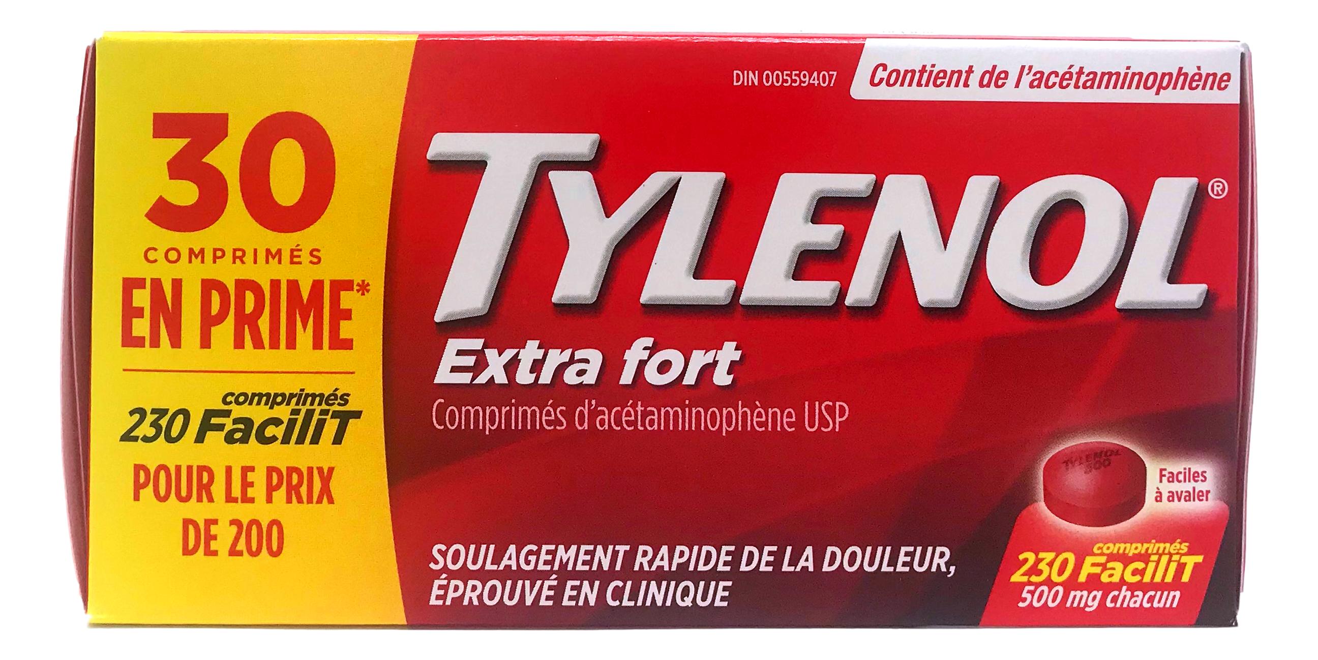 TYLENOL EXTRA-FORT 500 MG