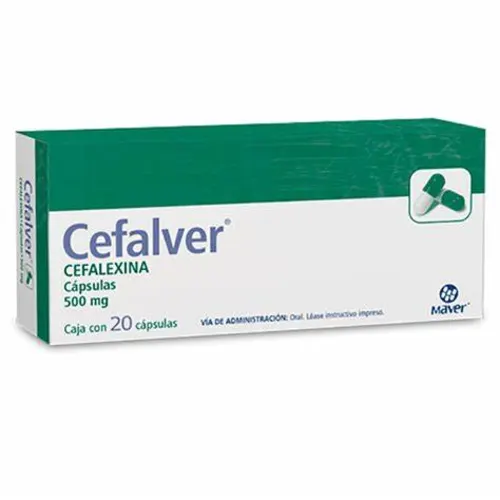 CEFALVER (CEFALEXINA) CAP 500 MG C/20 MAVER – PHARMAFAST CEFALVER (CEFALEXINA) CAP 500 MG C/20 MAVER – PHARMAFAST