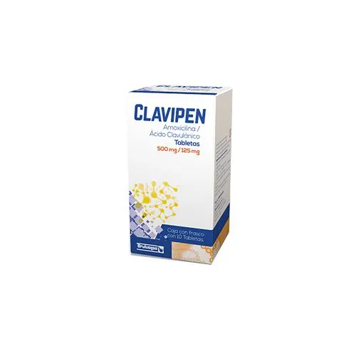 CLAVIPEN (AMOXICILINA/CLAVULANICO) TAB 500/125 MG C/10 BRULUAGSA ...