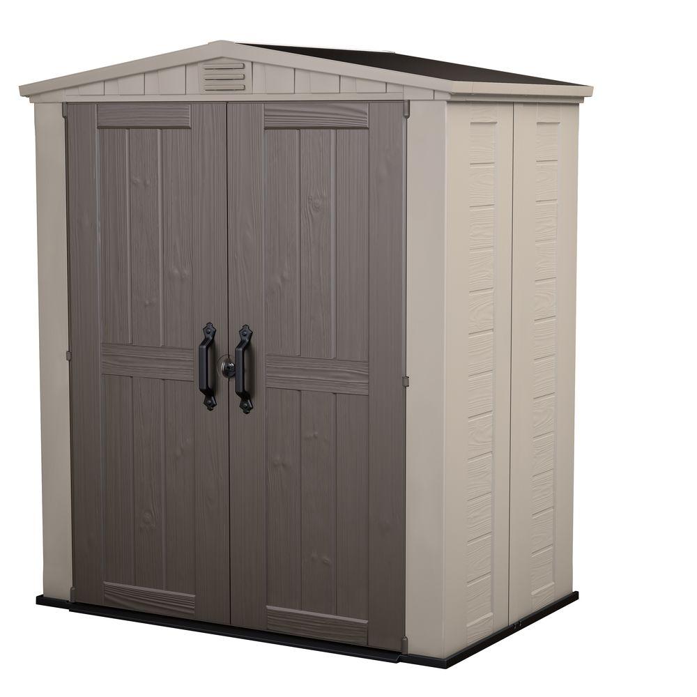 Keter Factor 213040 Plastic Patio 4 ft. x 6 ft. Traditional Shed | The ... Keter Factor 213040 Plastic Patio 4 ft. x 6 ft. Traditional Shed | The ...