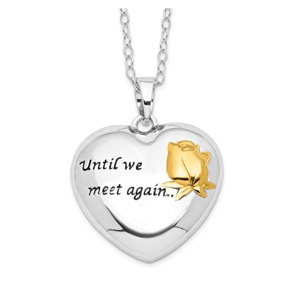 “Until We Meet Again” Heart Ash Holder Necklace - Cremation Jewelry ...